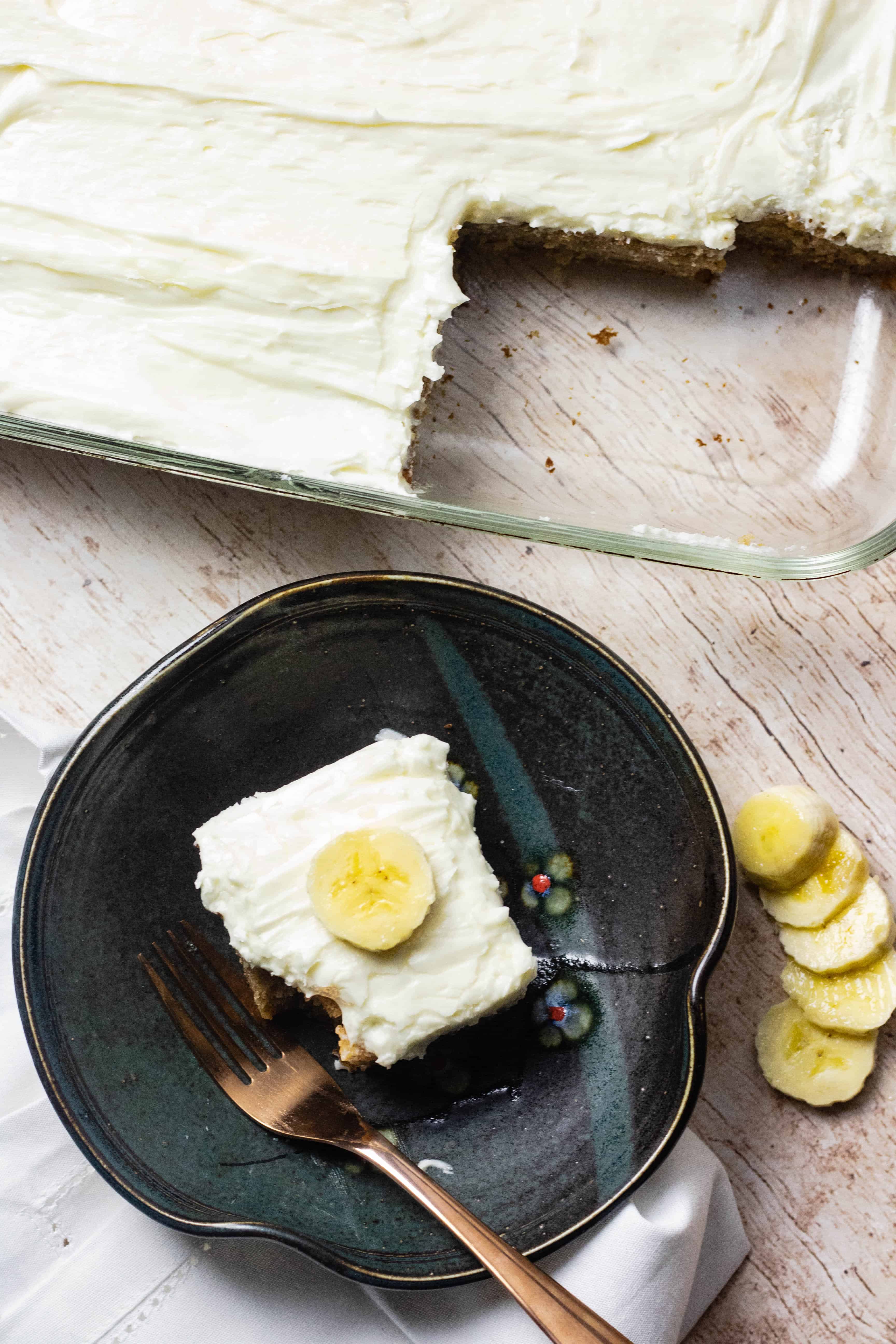 Banana Cake with Cream Cheese Frosting from Belize - The Foreign Fork