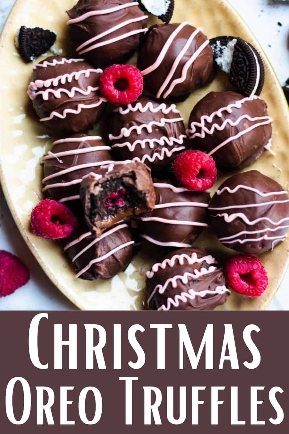 Oreo Truffles with Raspberry Filling - The Foreign Fork