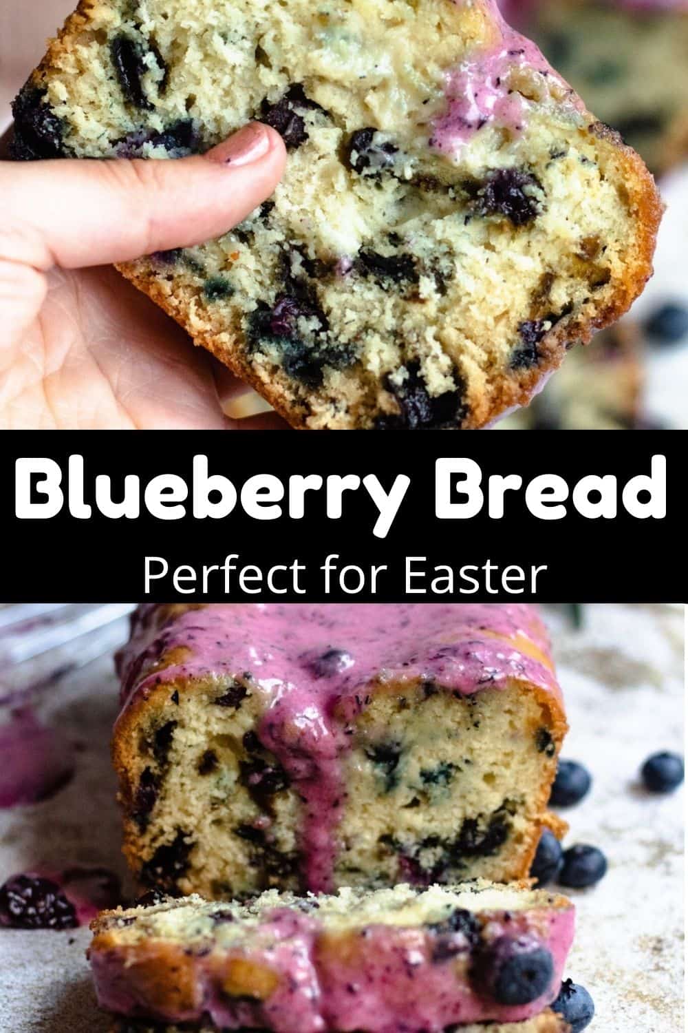 Blueberry Bread with Blueberry Glaze - The Foreign Fork