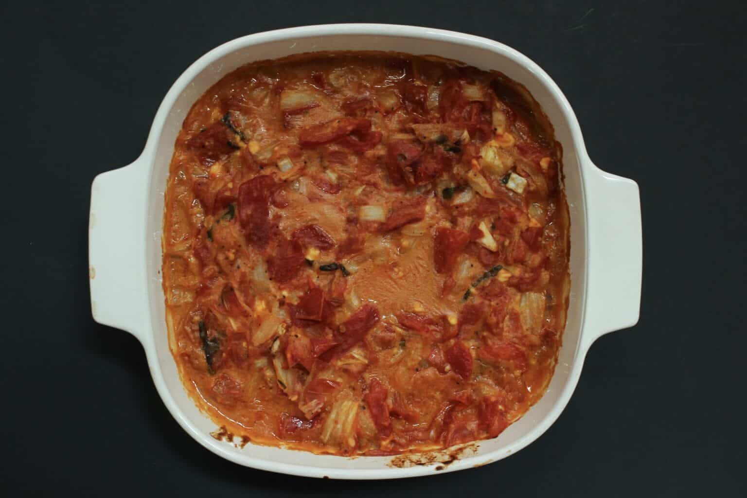 Fergese (Tomatoes, Peppers and Feta) - The Foreign Fork