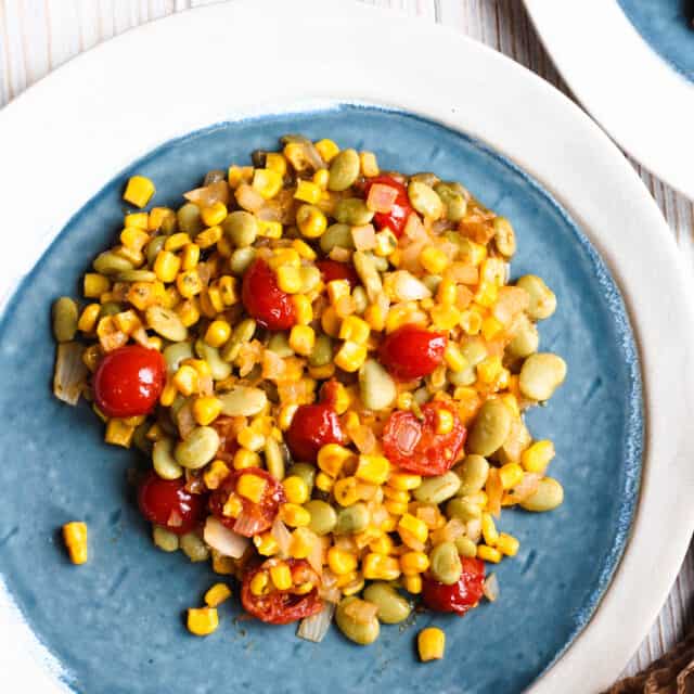 Lima Beans and Corn Succotash Recipe- The Foreign Fork