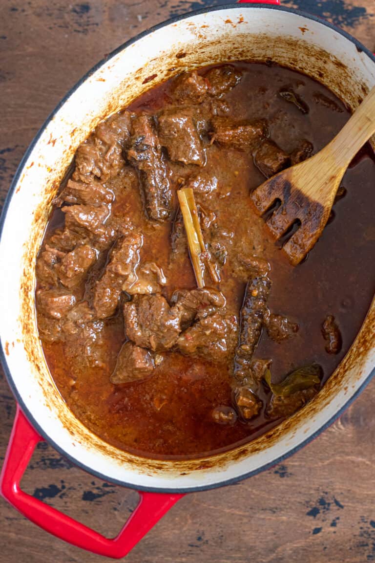 Beef Rendang - Cooked Tender in Coconut Milk - The Foreign Fork