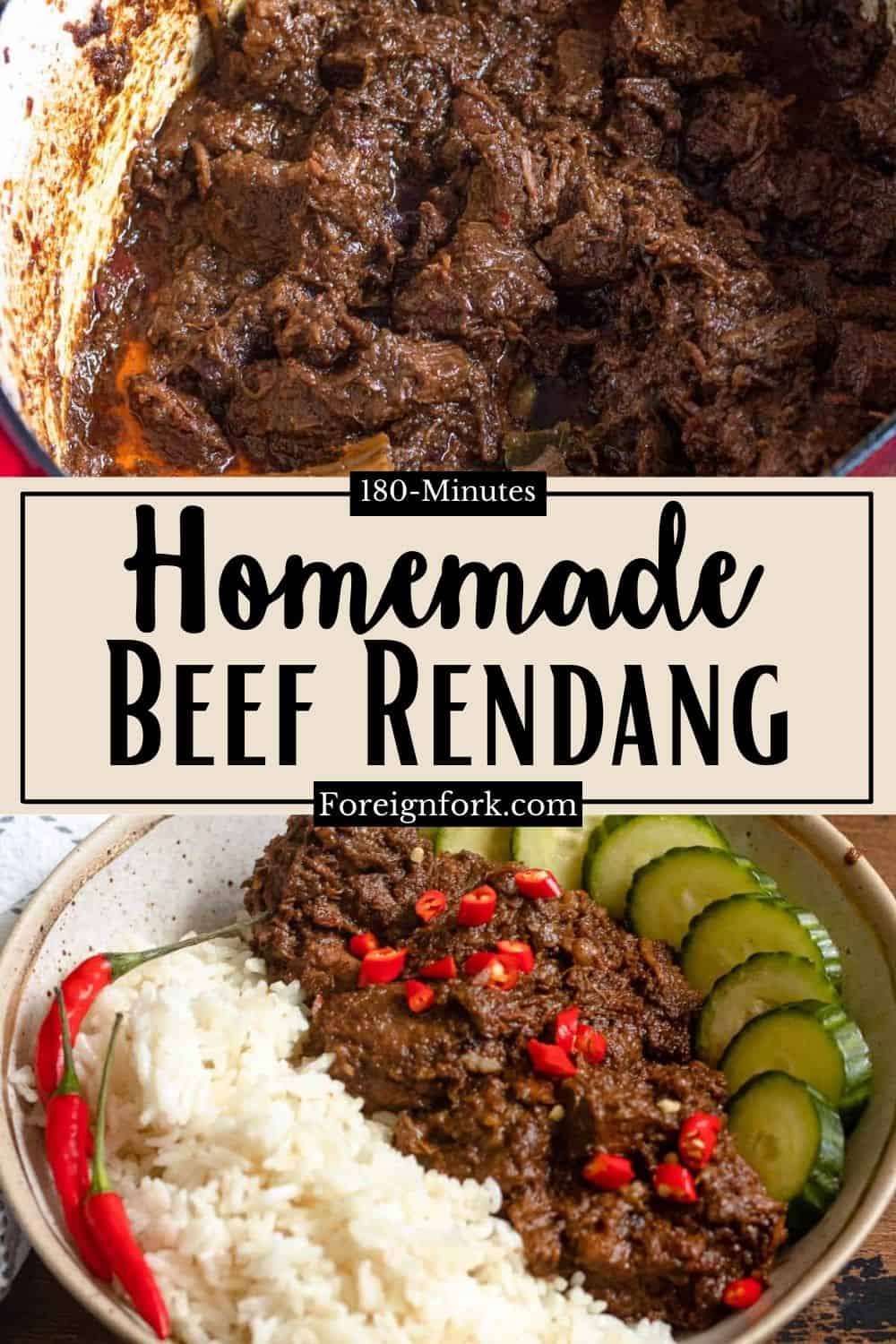 Beef Rendang - Cooked Tender in Coconut Milk - The Foreign Fork