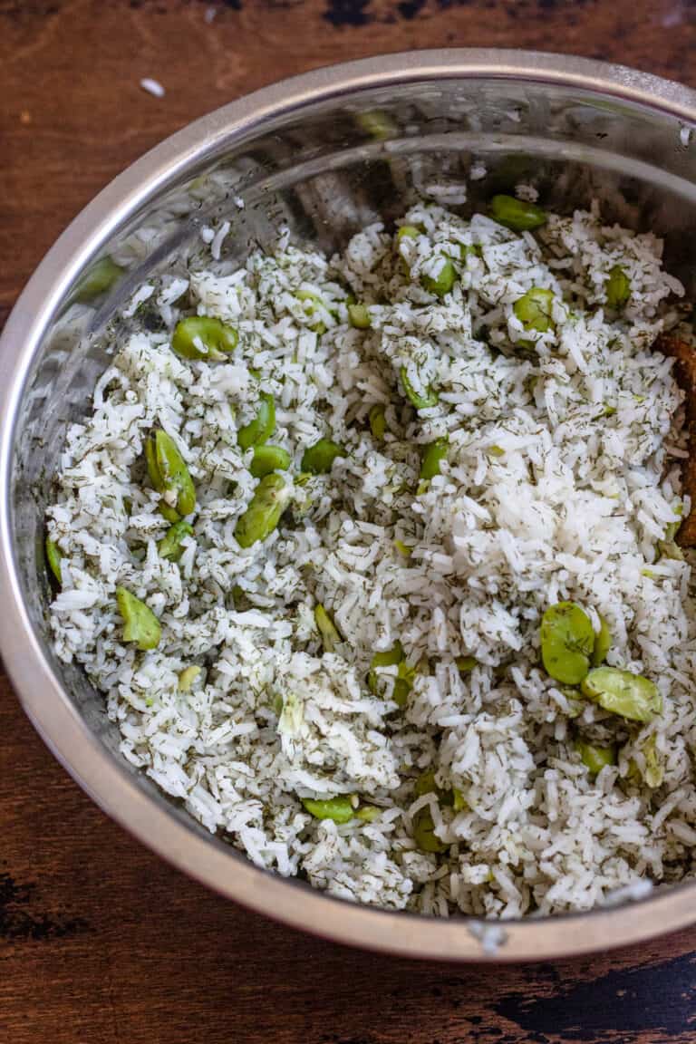 Baghali Polo - Iranian rice dish!- The Foreign Fork