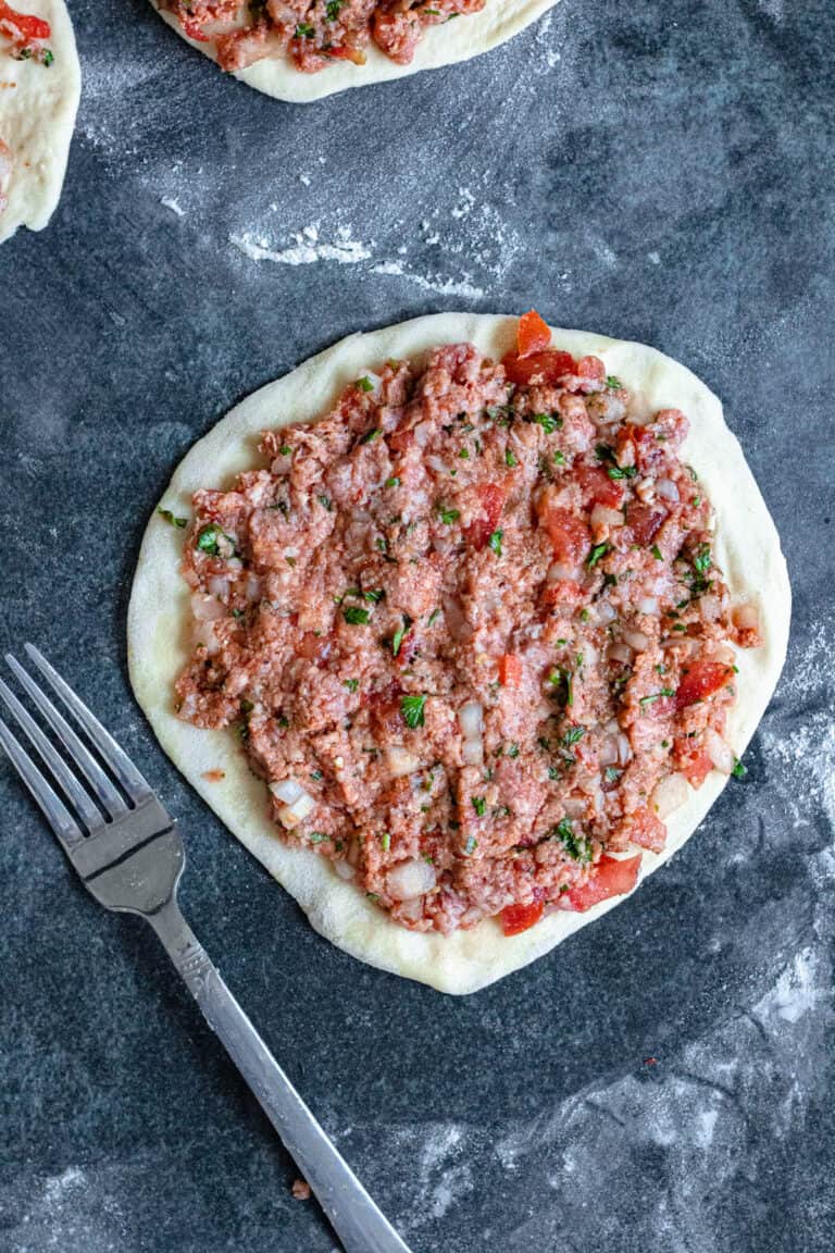 Sfiha Recipe - Middle Eastern Appetizer or Street Food - The Foreign Fork