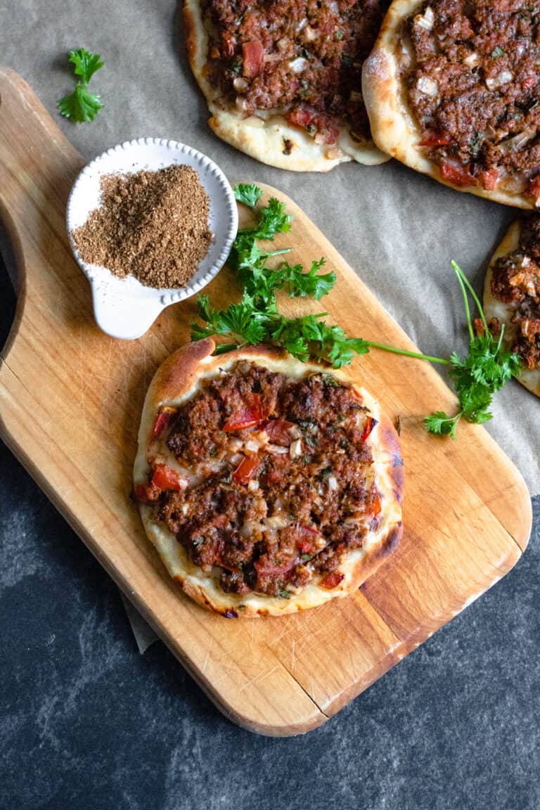 Sfiha Recipe - Middle Eastern Appetizer or Street Food - The Foreign Fork