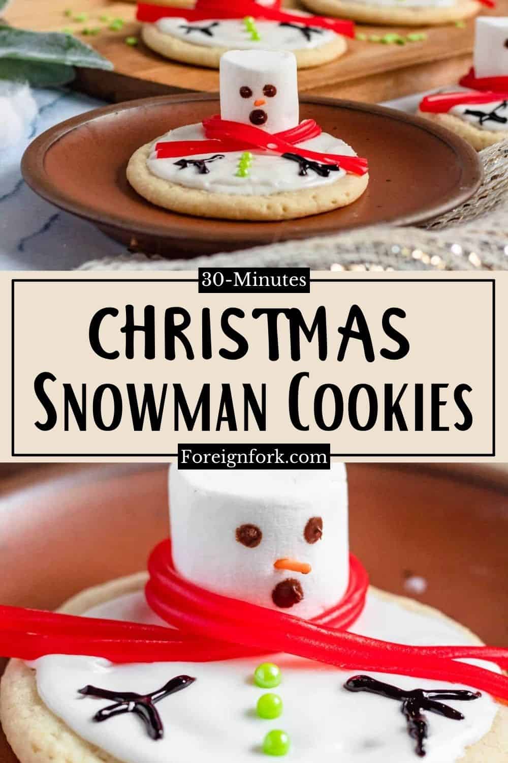 Melted Snowman Cookies - Build with Kids! - The Foreign Fork