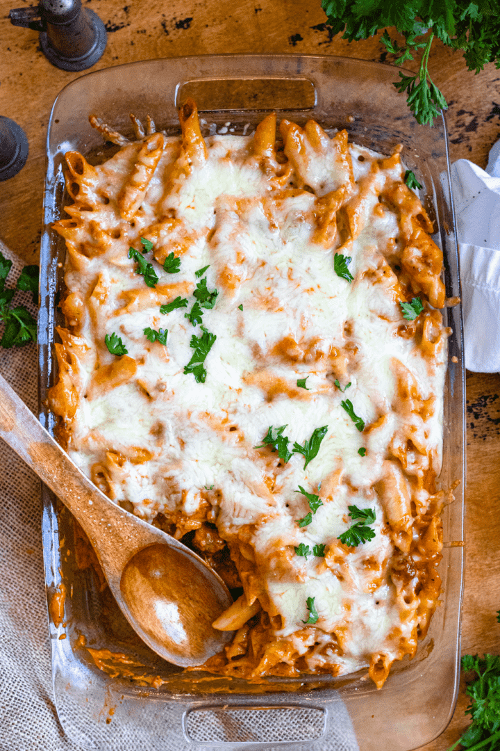 Baked Mostaccioli Recipe - Creamy Pasta!- The Foreign Fork