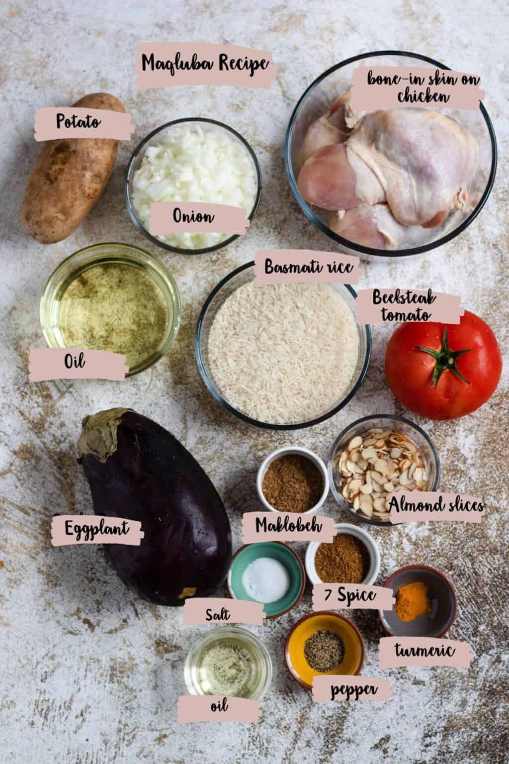 Maqluba Recipe (Makloubeh) with Chicken - The Foreign Fork