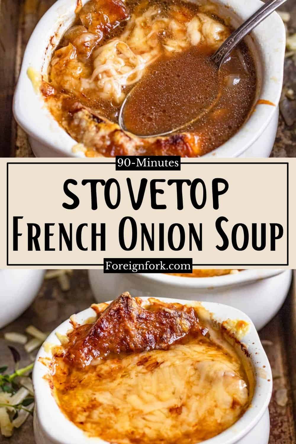 French Onion Soup (Stovetop Version) - The Foreign Fork