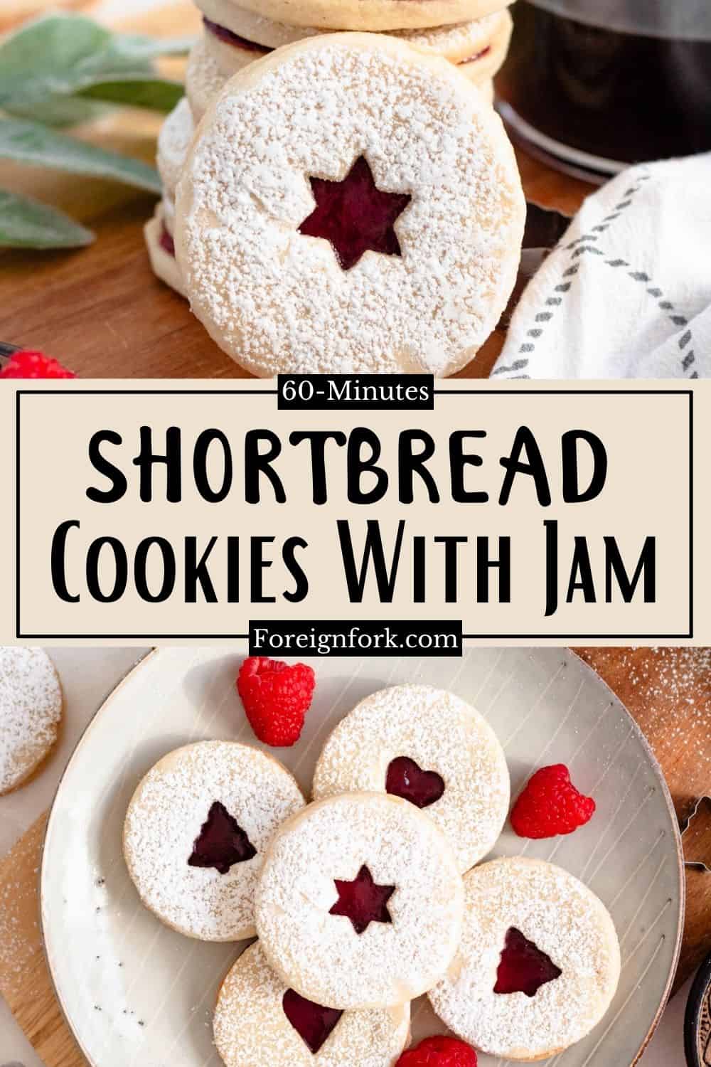 Shortbread Cookies with Jam - The Foreign Fork