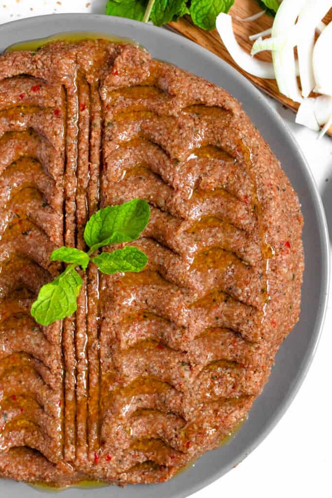 Kibbeh Nayeh - Traditional Dish Served Over Pita!- The Foreign Fork