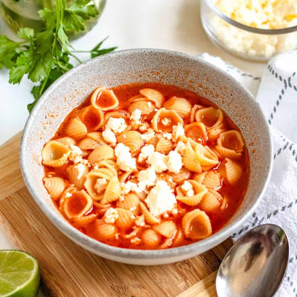 Sopita Recipe (Sopa de Conchas): Mexican Shells and Cheese