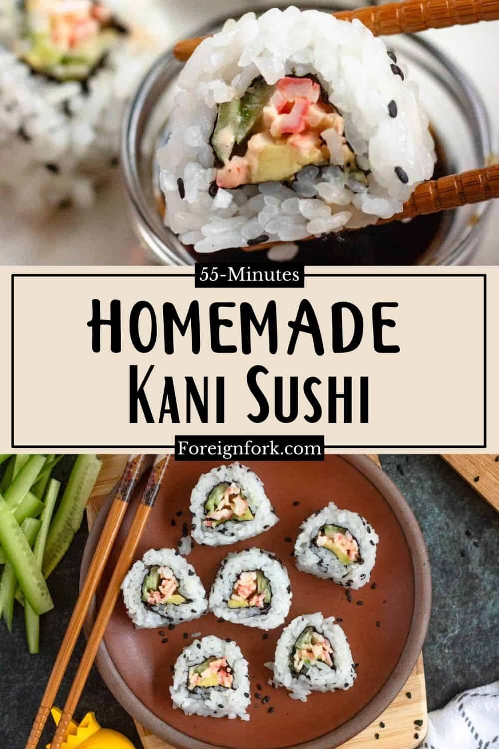Kani Sushi (Spicy Crab Sushi) - The Foreign Fork