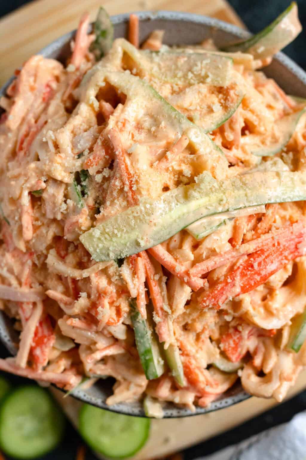 Kani Salad: 5 Minute Spicy Crab Salad - The Foreign Fork