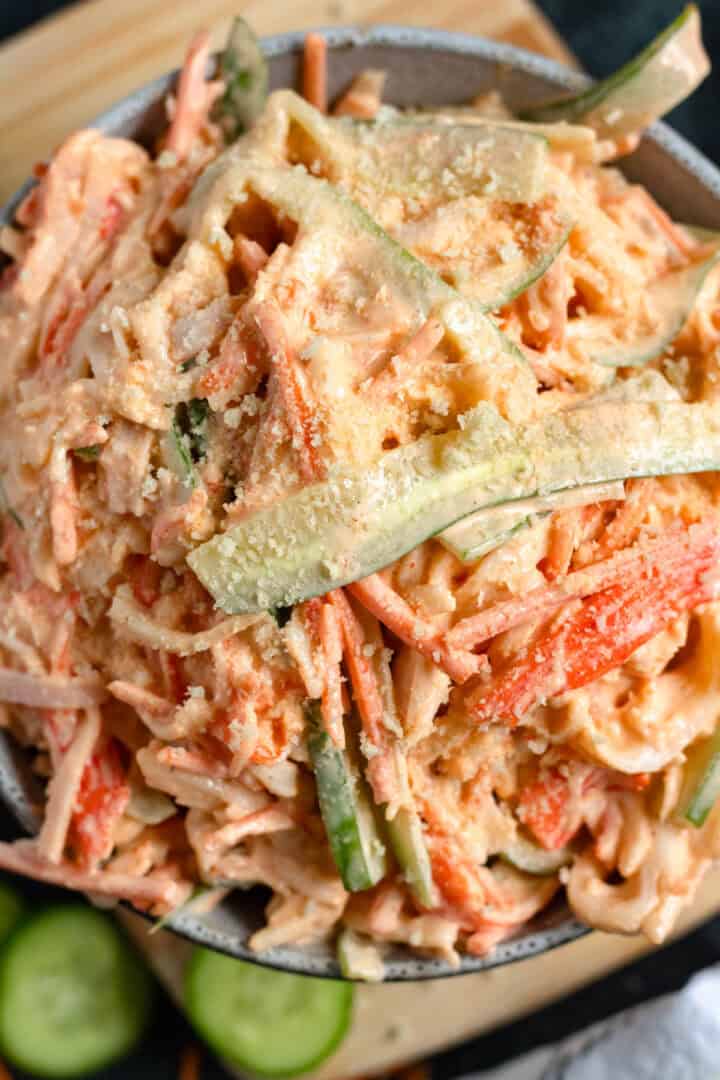 Kani Salad: 5 Minute Spicy Crab Salad - The Foreign Fork