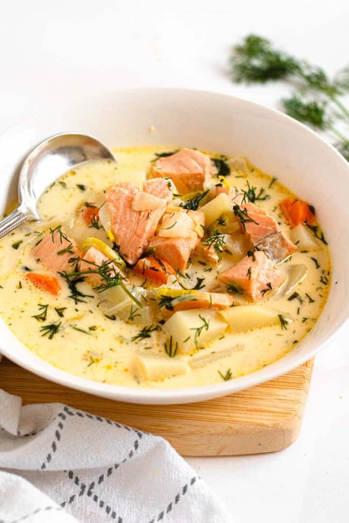 Lohikeitto Recipe (Finnish Salmon Soup) - The Foreign Fork