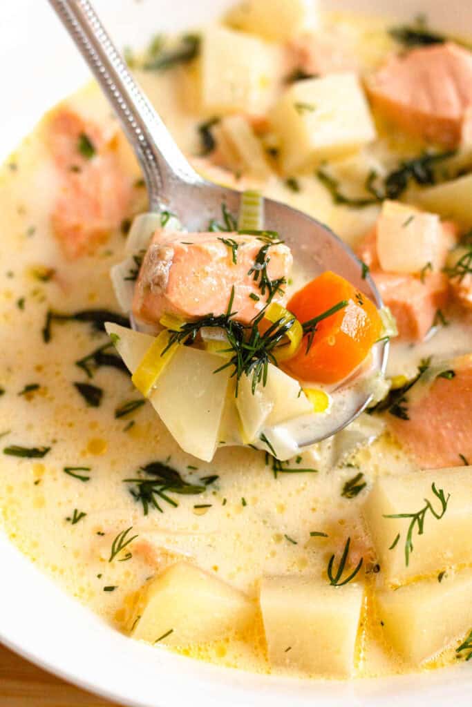 Lohikeitto Recipe (Finnish Salmon Soup) - The Foreign Fork