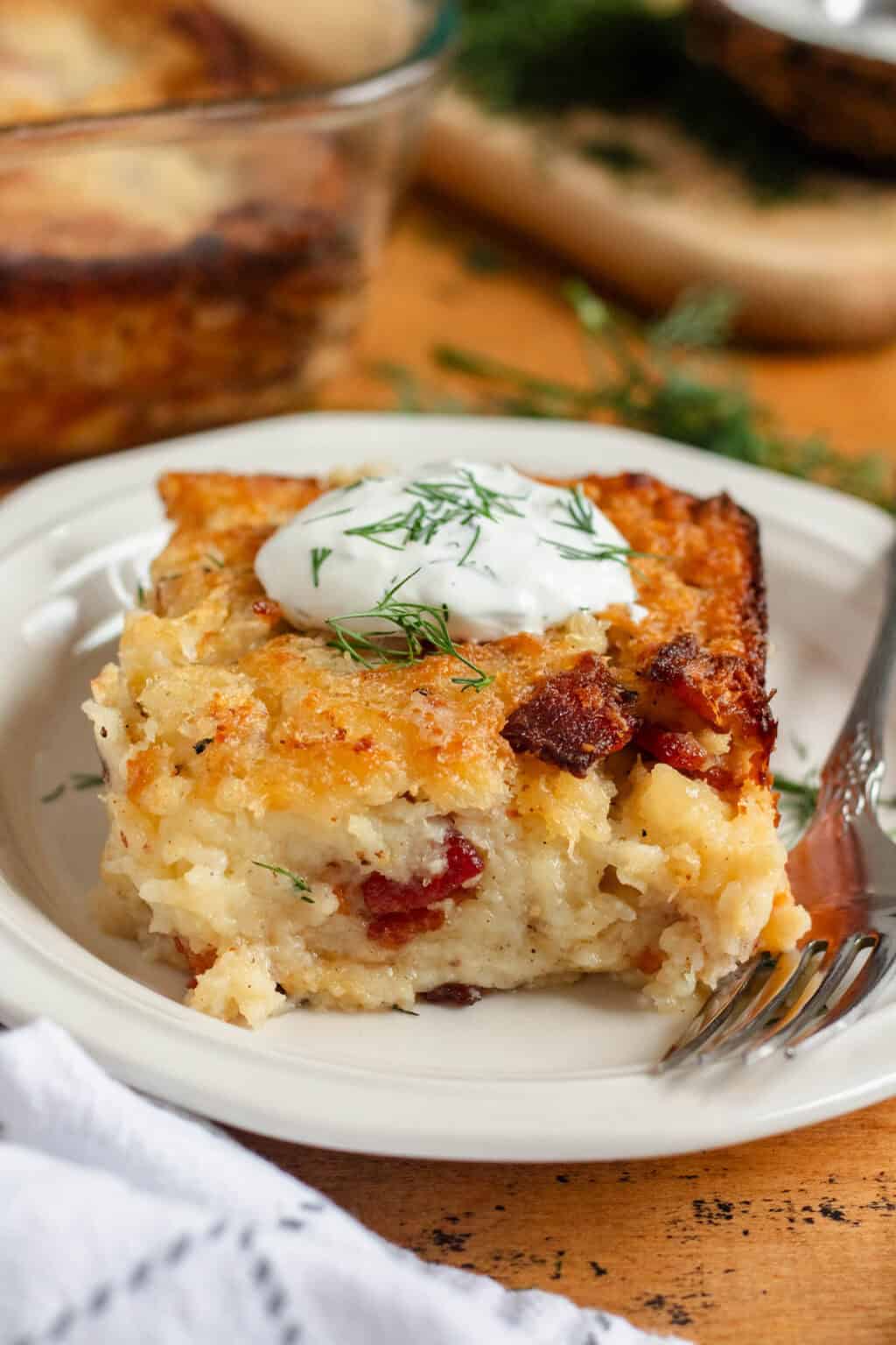 Kugelis (Lithuanian Potato Casserole) - The Foreign Fork
