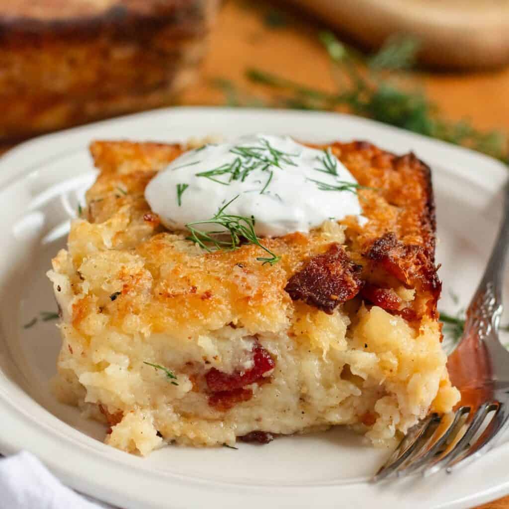 Kugelis (Lithuanian Potato Casserole) - The Foreign Fork