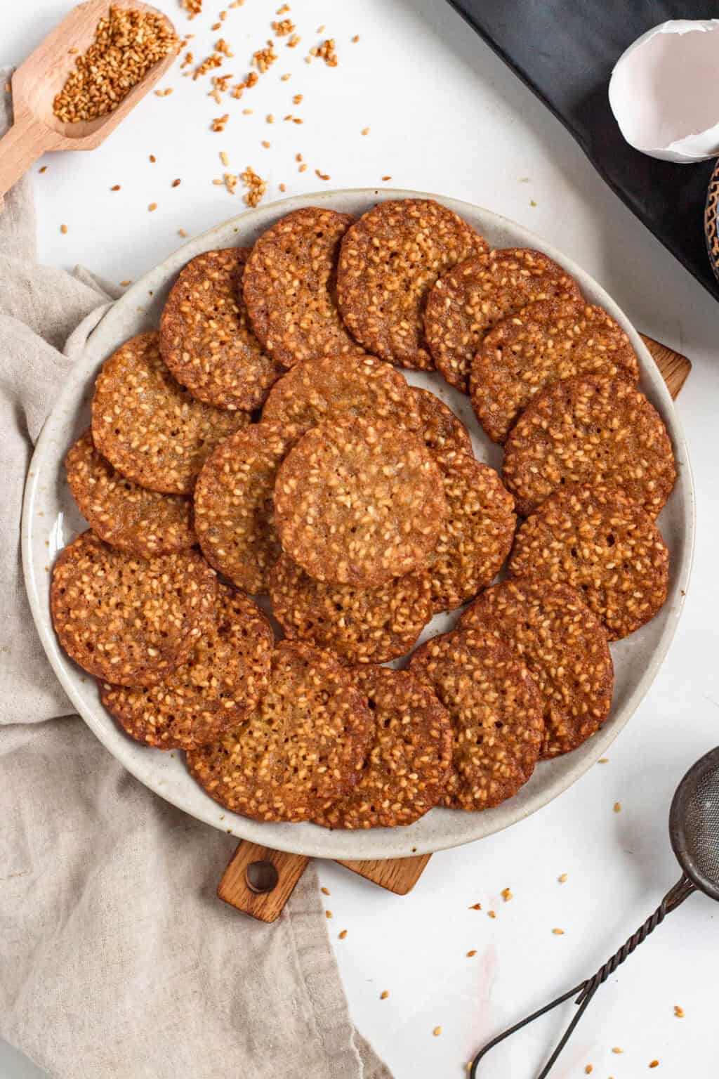Benne Wafers Recipe (Sesame Seed Cookies) - The Foreign Fork